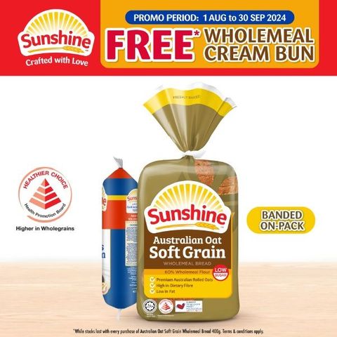 Sunshine Australian Oat Soft Grain Wholemeal Bread 400g delivery near ...