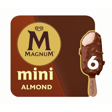 Magnum Mini Almond Amber Ice Cream Multipack 6 x 55ml delivery near you ...