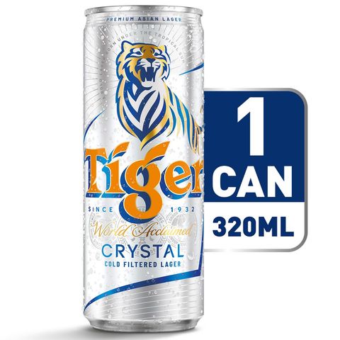 (Sample) Tiger Crystal Beer Can 1s 320ml delivery near you in Singapore ...