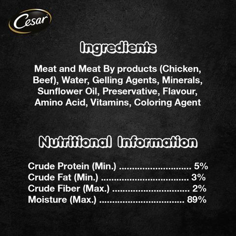 Cesar Beef Canned Wet Dog Food 100g delivery near you in Singapore ...
