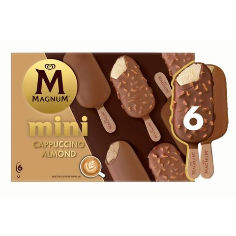 Magnum Mini Cappuccino and Almond Ice Cream Multipack 6pcs x 50ml ...