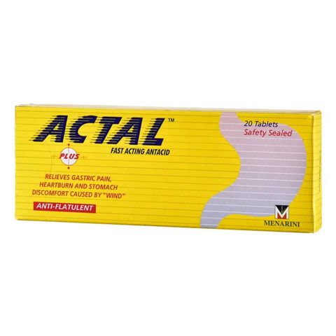 Actal Plus Fast Acting Antacid Tablets 20 Pieces delivery near you in ...