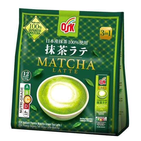 OSK 3 in 1 Matcha Latte 12 Pieces x 22g delivery near you in Singapore | foodpanda