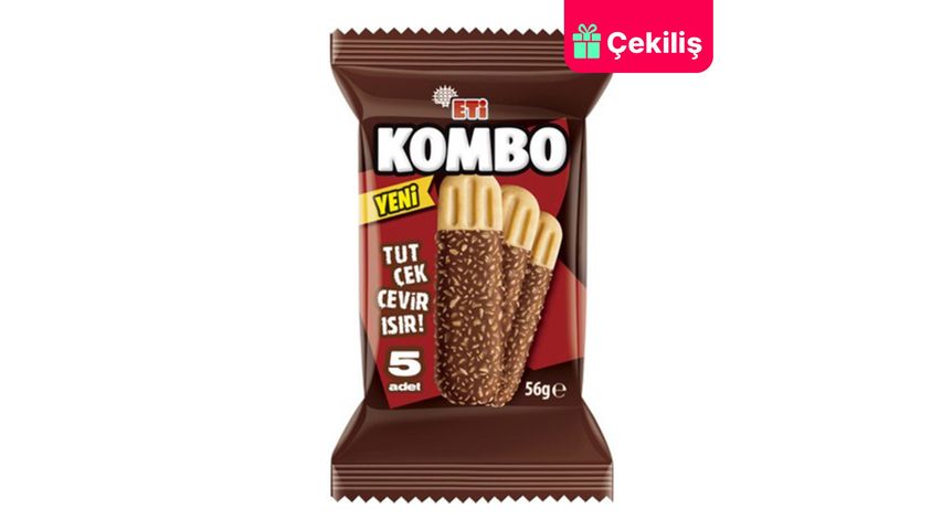 Eti Kombo Hindistan Cevizi ve Çikolata Kaplamalı Bisküvi 56 g ...