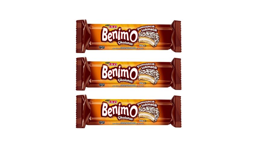 3'lü Eti Benimo Lokmalık Çikolatalı Bisküvi 80 g Paketi - yemeksepeti.com