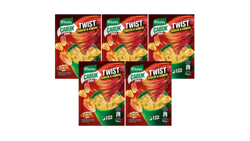 5'li Knorr Twist Cheese Kimchi Çabuk Çorba Paketi - yemeksepeti.com