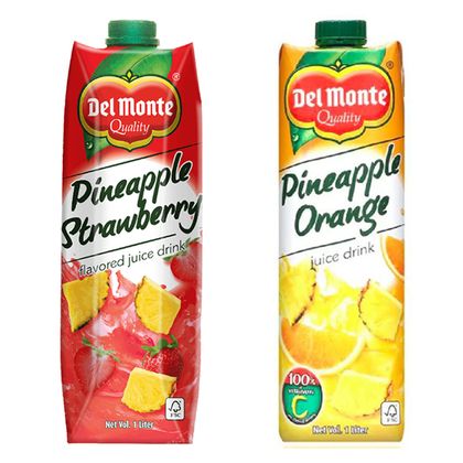 Del Monte 100% Pineapple Juice Drink with Vitamins A-C-E 240mL x6 ...