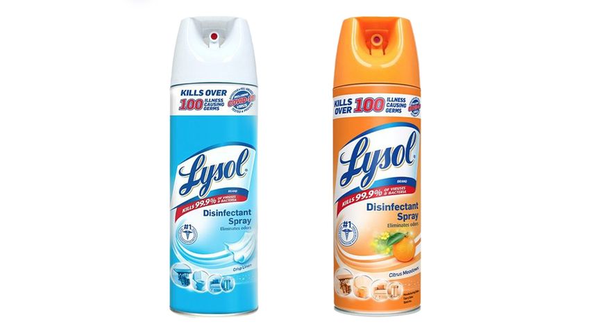 Lysol Disinfectant Spray Clean Linen 510GM + Lysol Disinfect Spray ...