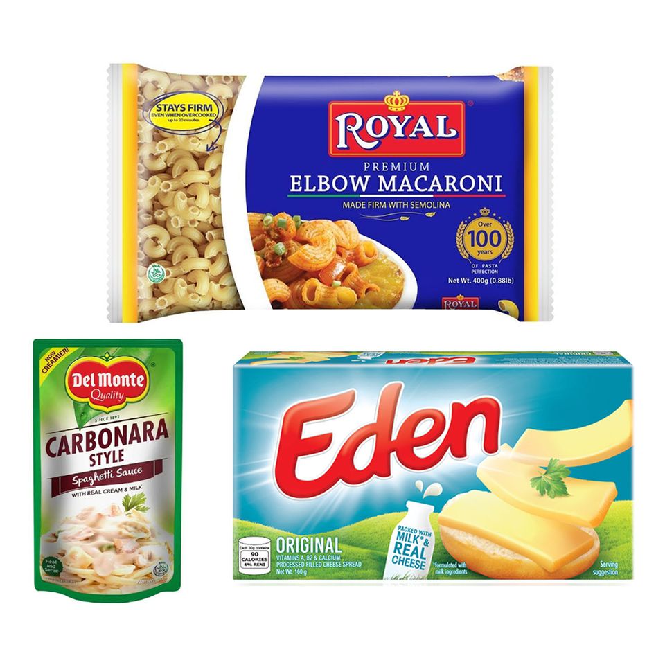 Royal Elbow Macaroni 400g + Del Monte Cabonara Pasta Sauce 200g + Coke ...