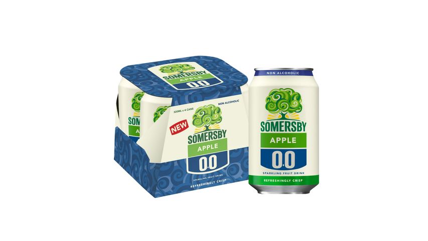 Somersby 0.0 Non Alcoholic Sparkling Apple Drink Can 4pcs x 320ml ...