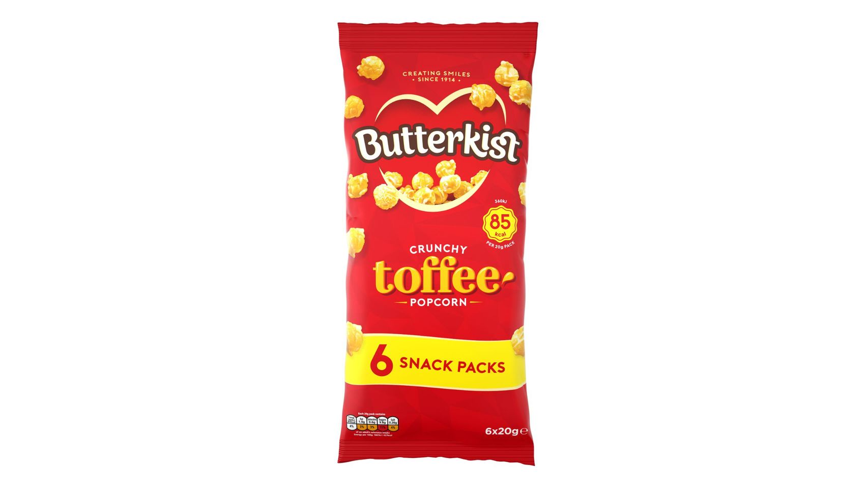 Butterkist Crunchy Toffee Popcorn Multipack 6s x 20g delivery near you ...