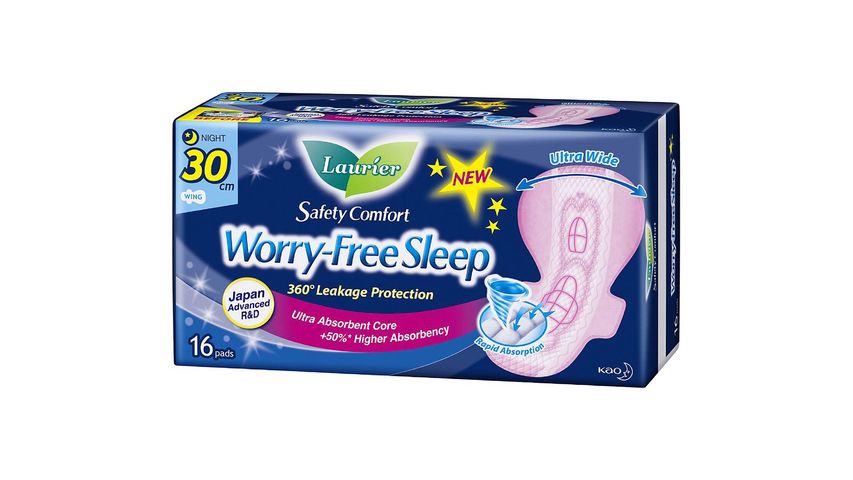 Laurier Safety Comfort Night Wing Sanitary Pads 30cm 16s delivery near ...