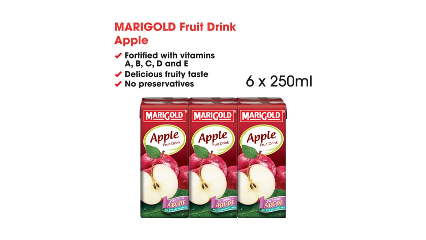 Marigold Apple Fruit Drink 6s x 250ml delivery near you in Singapore ...