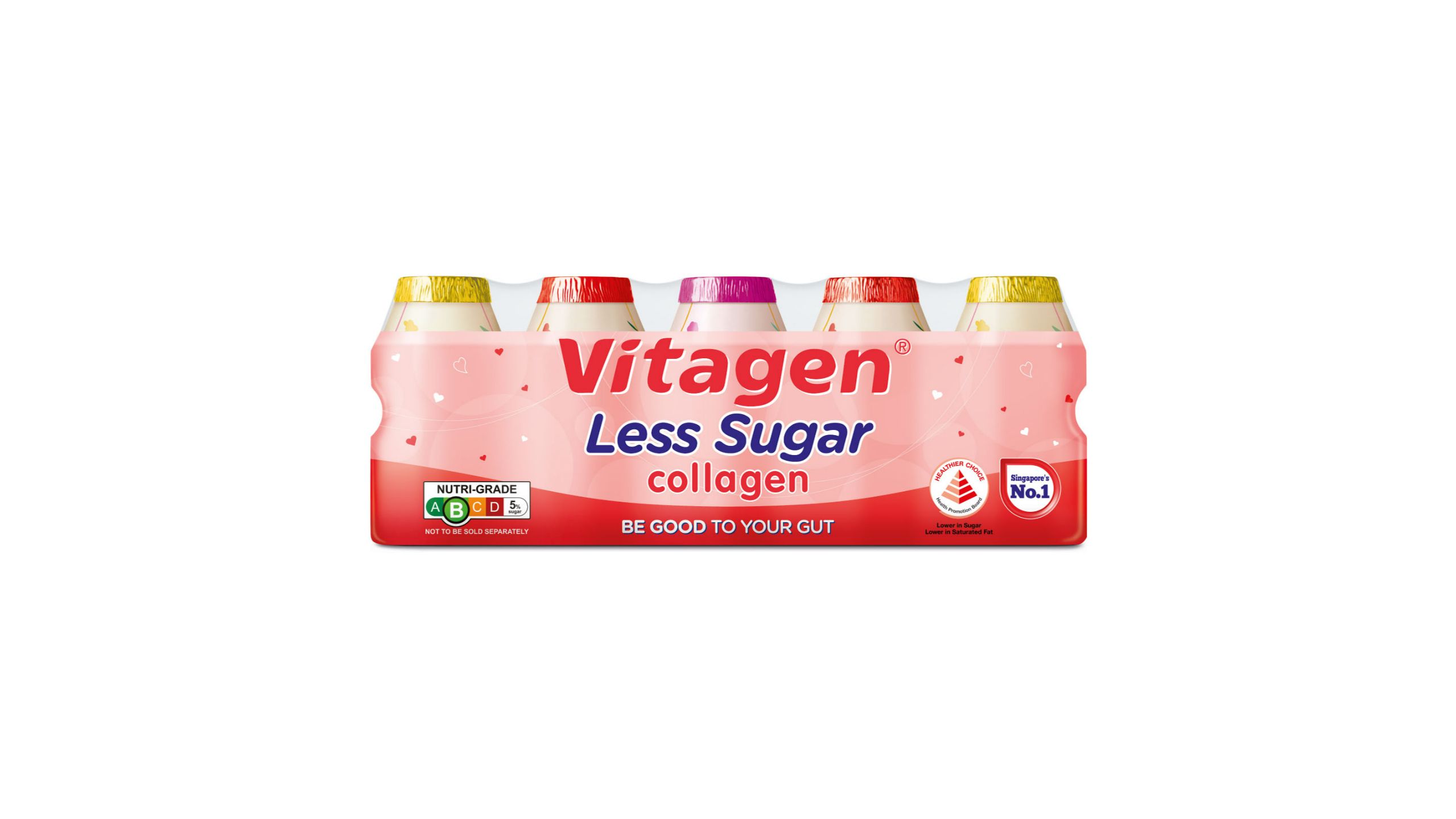 VITAGEN COLLAGEN Less Sugar Cultured Milk 5 x 125ml - Assorted delivery ...