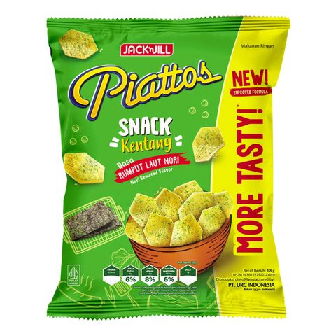 Jack 'n Jill Piattos Chips Nori Seaweed 68g delivery near you in ...