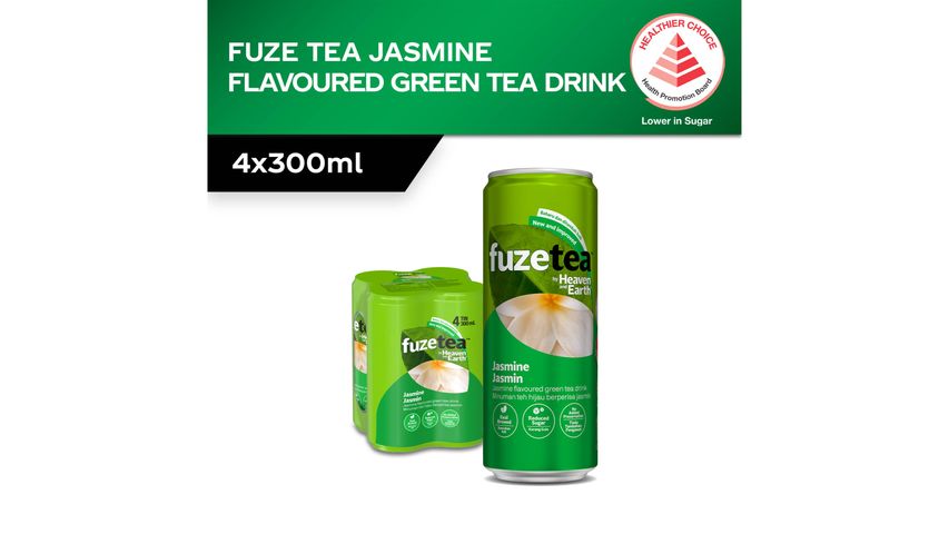 Fuze Tea Jasmine Green Tea Cans 300ml 4s delivery near you in Singapore ...