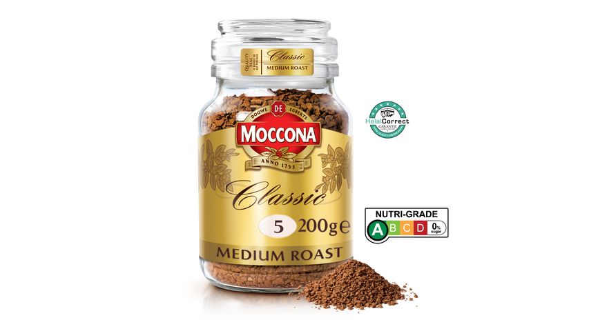 Moccona Classic Medium Roast Intensity 5 Freeze Dried Instant Coffee ...
