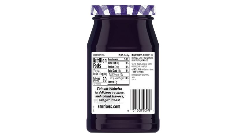 Smucker's Blueberry Preserves 340g delivery near you in Singapore ...