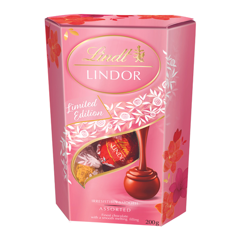 Lindt Lindor Pink Assorted Chocolates 200g delivery near you in ...