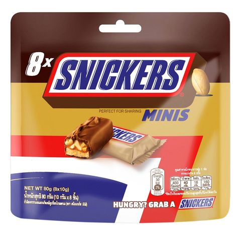 Snickers Minis Chocolate Pouch 80g delivery near you in Singapore | foodpanda