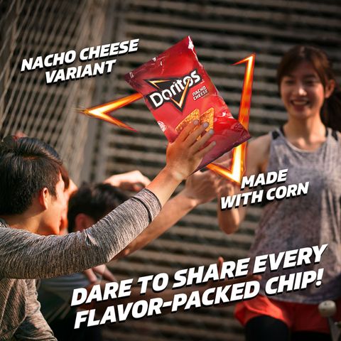 Doritos Nacho Cheese Bag Jumbo Tortilla Nacho Cheese Chips 170 G