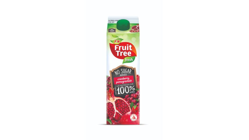 Fruit Tree Fresh Cranberry Pomegranate Juice - No Sugar Added 946ml ...