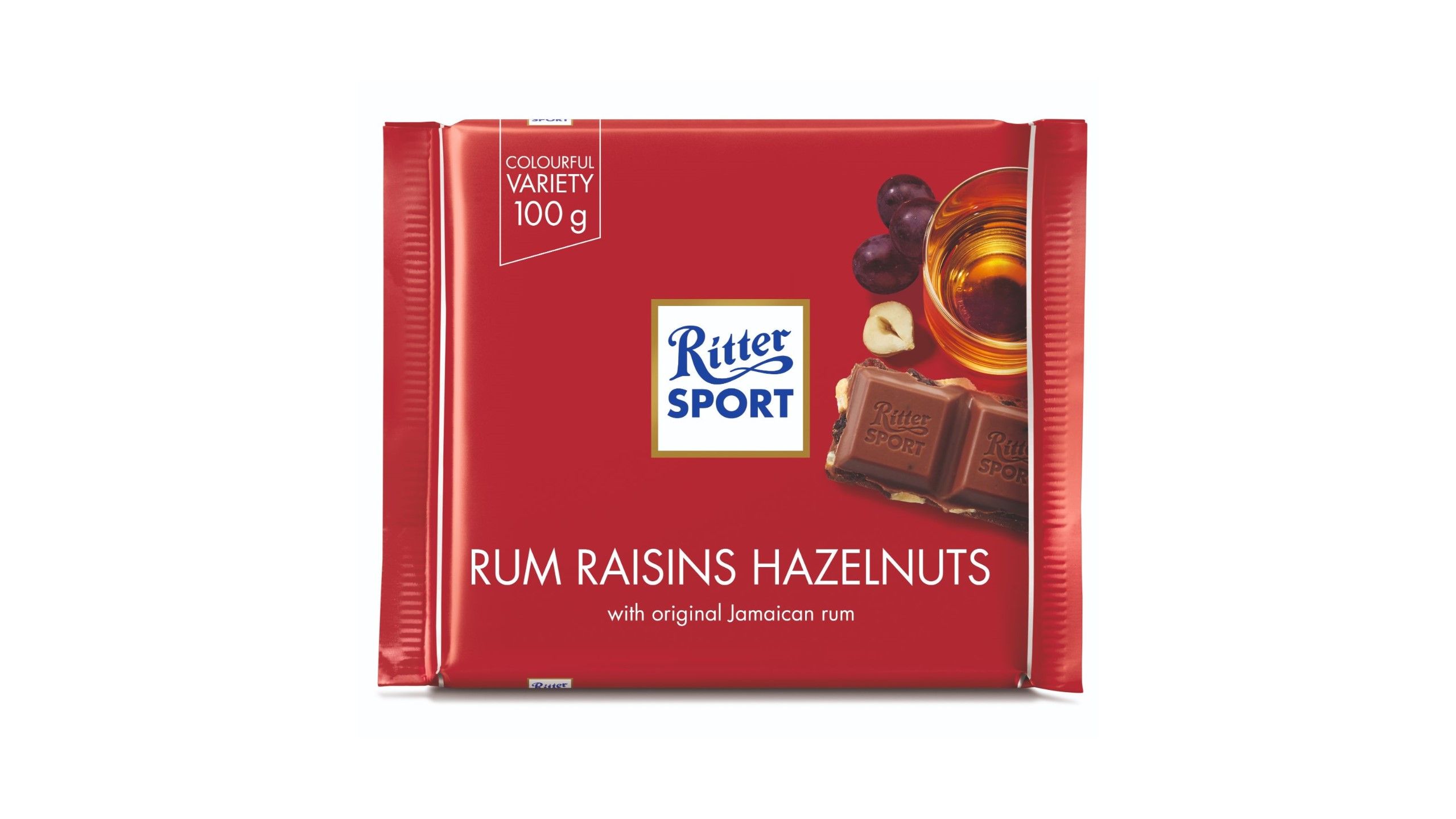 Ritter Sport Rum Raisins Hazelnut Chocolate 100g delivery near you in ...
