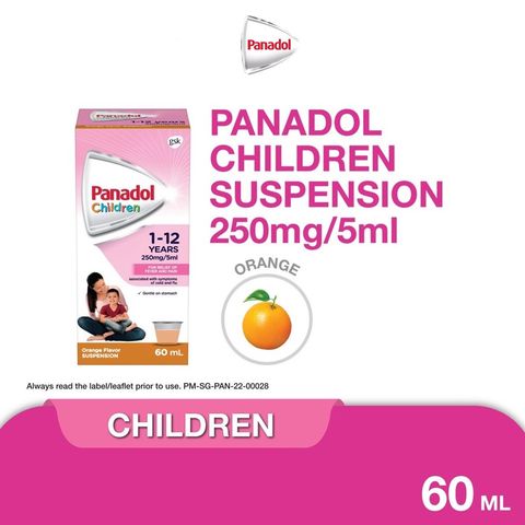 Panadol Children 1-12 Years Old Suspension, Paracetamol for Fast and ...