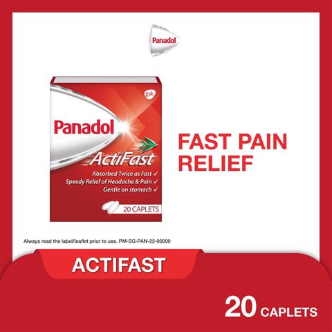 Panadol Actifast, Paracetamol for Fast Pain Relief, Headache, Fever ...