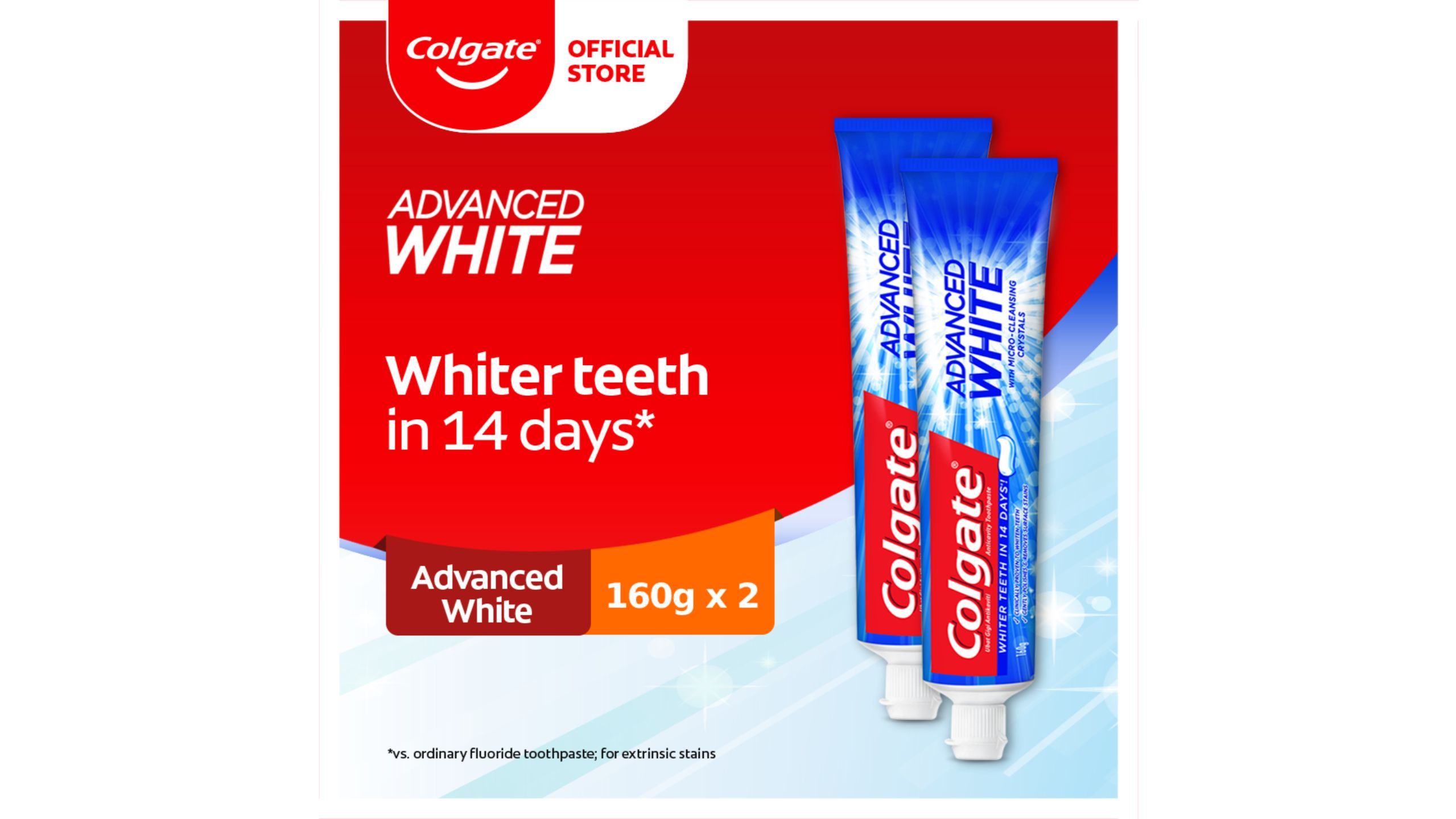 Colgate Advanced White Toothpaste (Value Pack) 2pcs x 160g delivery ...