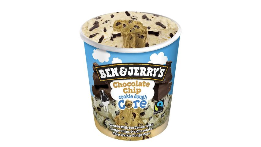 Ben And Jerrys Chocolate Chip Cookie Dough Core Ice Cream Pint 473ml