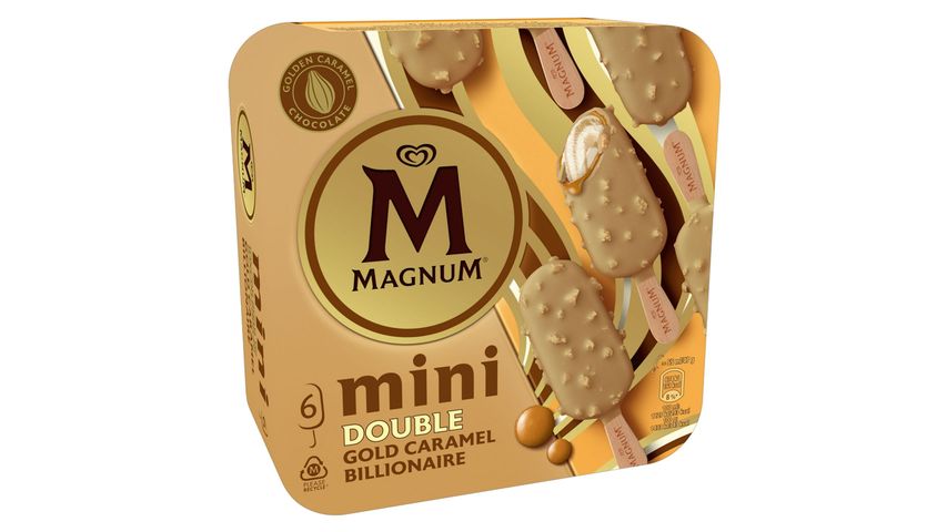Magnum Mini Double Gold Caramel Ice Cream Multipack 6pcs x 55ml ...