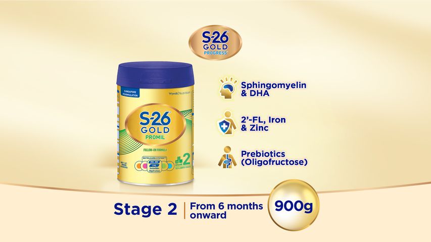 Wyeth S-26 Gold Promil Stage 2 Follow-up Milk Formula (from 6 Months) 900g delivery near you in ...