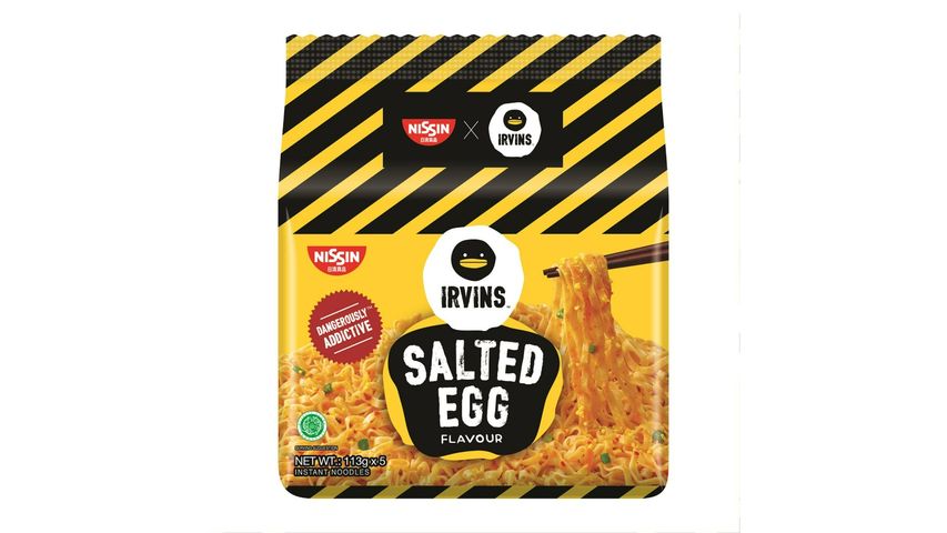 Nissin Irvins Salted Egg Packet Noodles (Halal) 5pcs x 113g delivery near you in Singapore ...