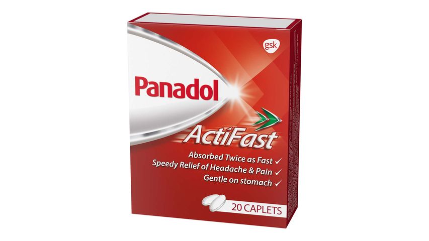 Panadol Actifast, Paracetamol for Fast Pain Relief, Headache, Fever ...
