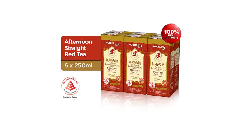 Pokka Afternoon Straight Red Tea Packet 6s x 250ml delivery near you in ...