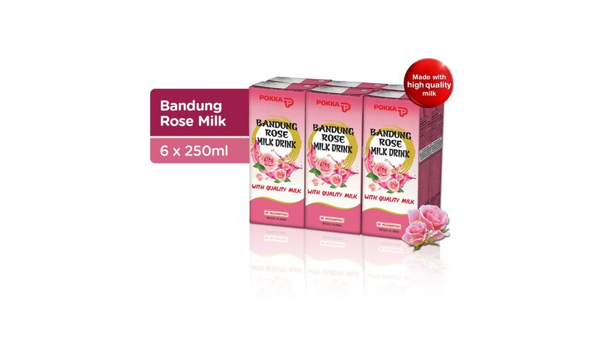Pokka Bandung Rose Milk Drink Can 6s x 250ml delivery near you in ...