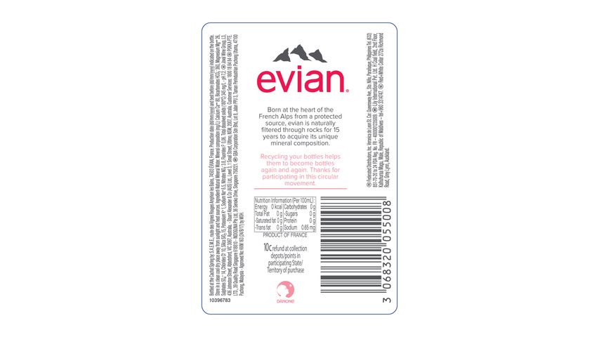 Evian Mineral Water Bottle 500ml delivery near you in Singapore | foodpanda