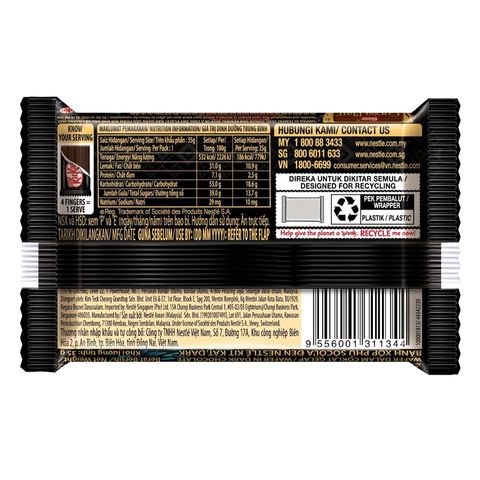 Kitkat 4 Finger Dark Borneo Chocolate 52% 35g delivery near you ...