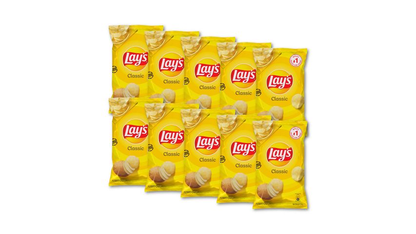 Lay's Classic Potato Chips 50g - Pack of 10 delivery near you in ...
