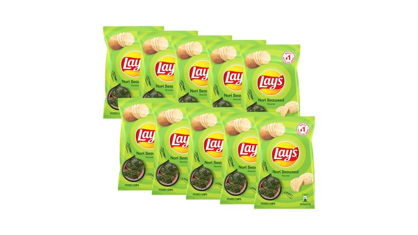 Lay's Nori Seaweed Potato Chips 50g - Pack of 10 delivery near you in ...