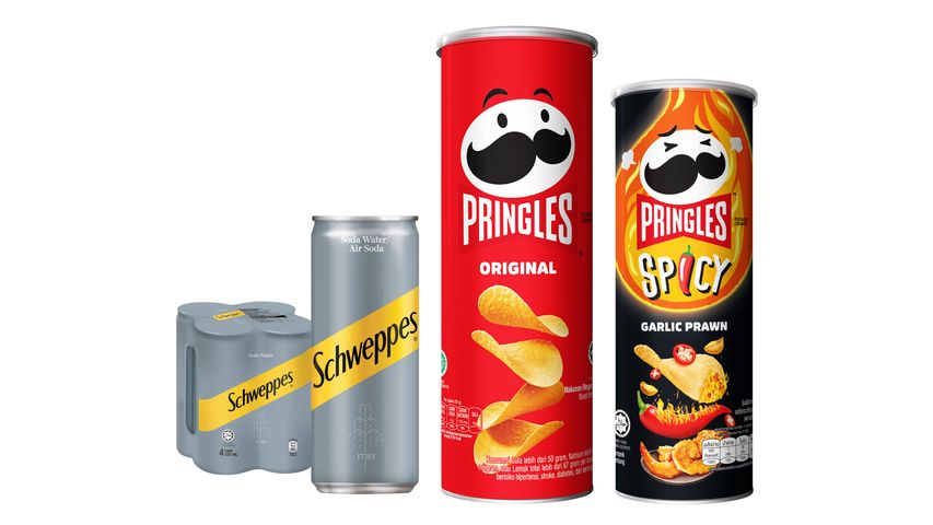 Pringles Spicy Lovers x Schweppes Soda Water Sharing Pack delivery near ...