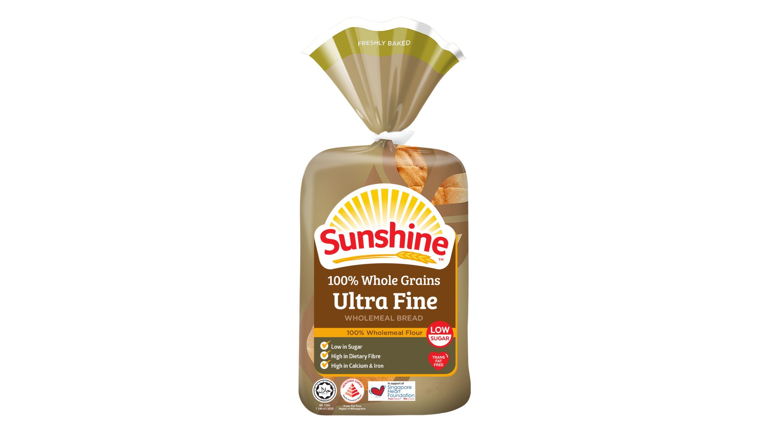 Sunshine 100% Whole Grains Ultra Fine Wholemeal Bread 400g delivery ...