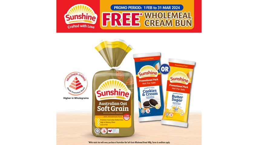 Sunshine Australian Oat Soft Grain Wholemeal Bread 400g delivery near ...