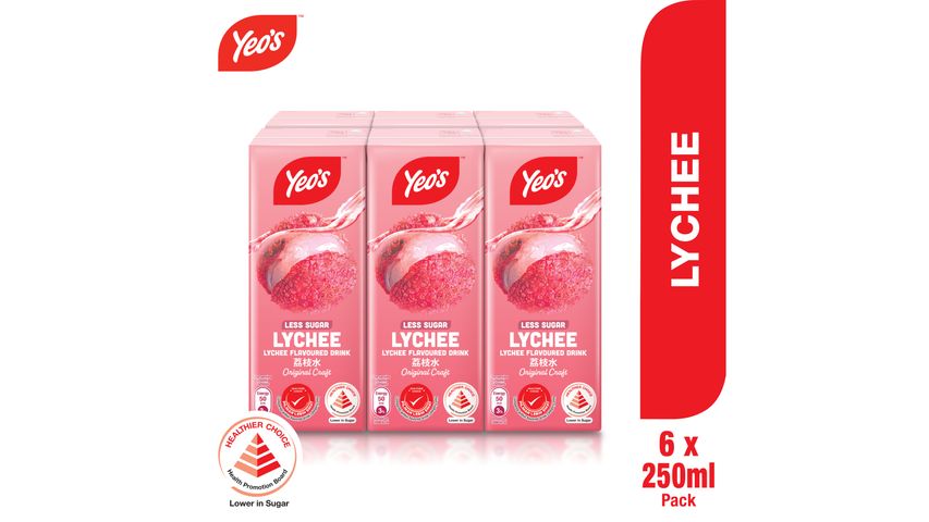 Yeo's Lychee Drink (Less Sugar) 6pcs x 250ml delivery near you in ...