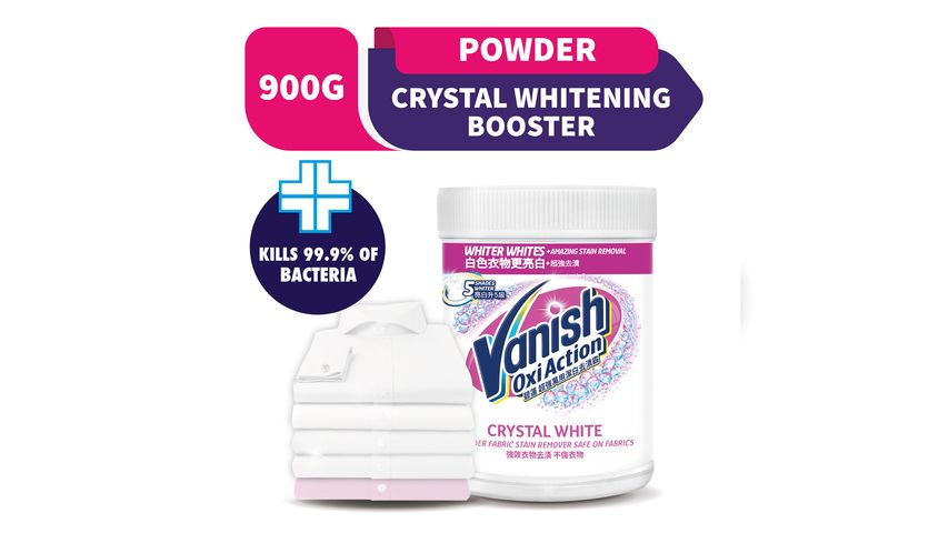 Vanish Oxi Action Crystal White Powder Whitening Booster 900g delivery ...