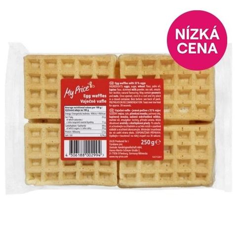 MyPrice Vafle z čerstvých vajec | 250 g - foodora.cz rozvoz