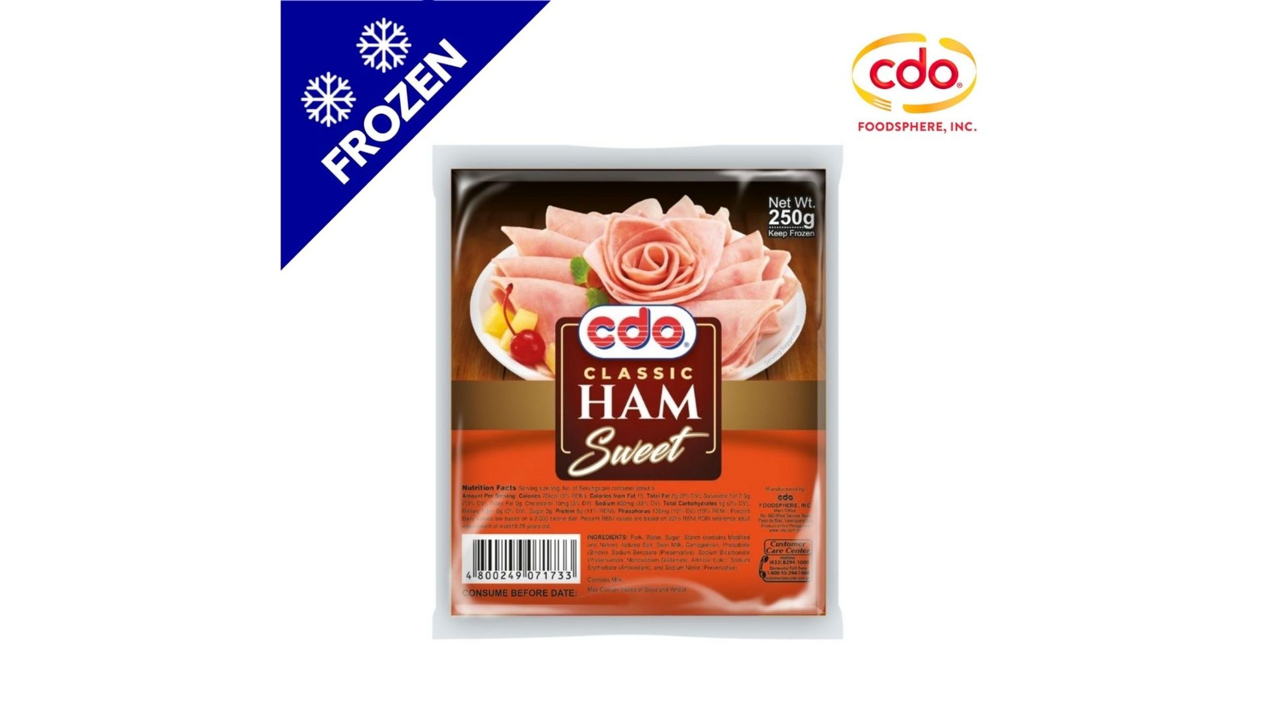 CDO Classic Ham Sweet Ham 250G delivery in the Philippines | foodpanda