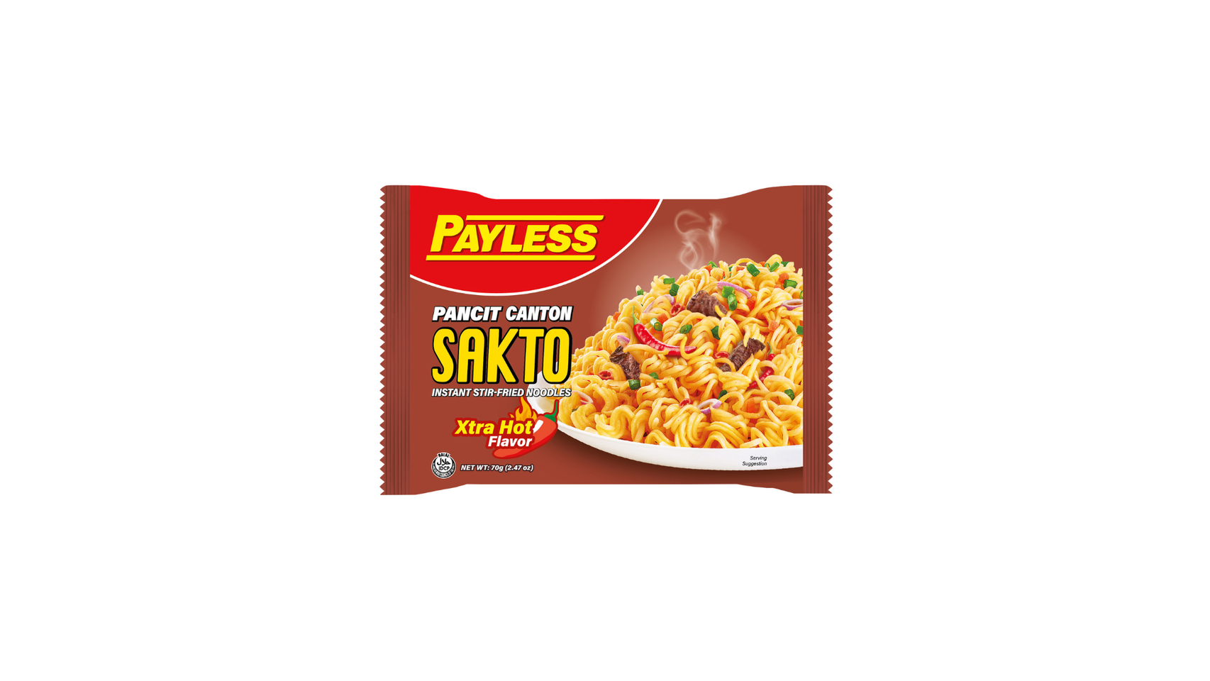 Payless Sakto Pancit Canton Xtra Hot 70g delivery in the Philippines ...