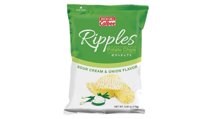 Calbee Ripples Potato Chips Sour Cream & Onion (170g) delivery in the ...